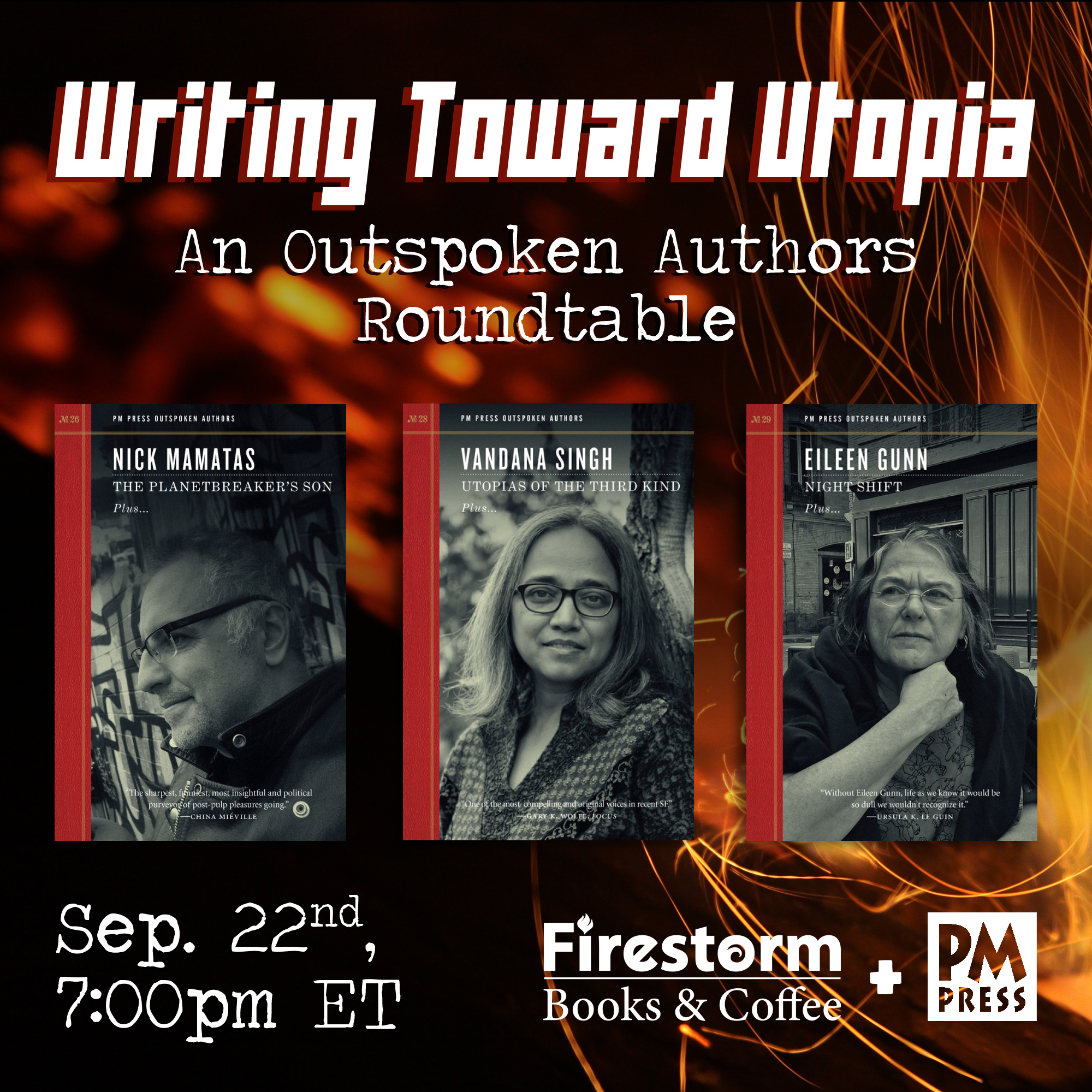 Writing Toward Utopia | Calendar | Firestorm Books