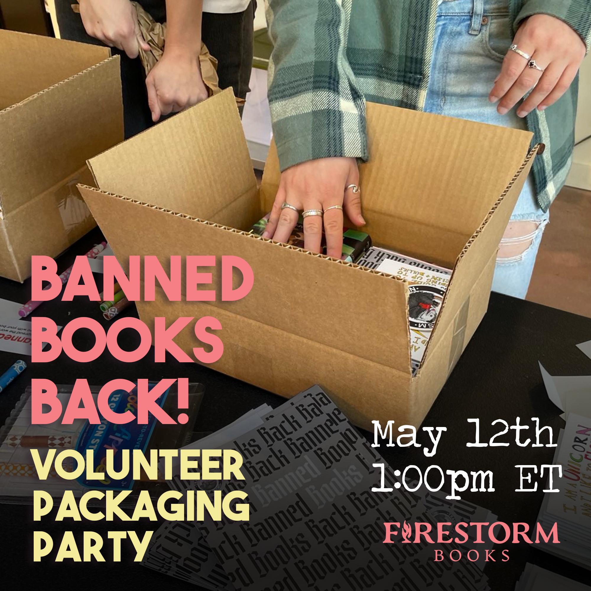 Banned Books Back! Packaging Party | Calendar | Firestorm Books