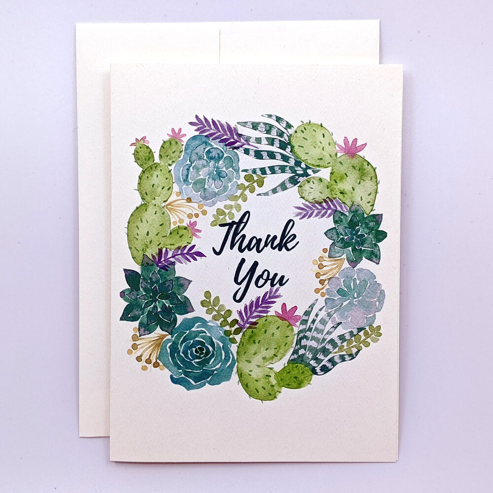 Succulent Thank You Notecard | Firestorm Books