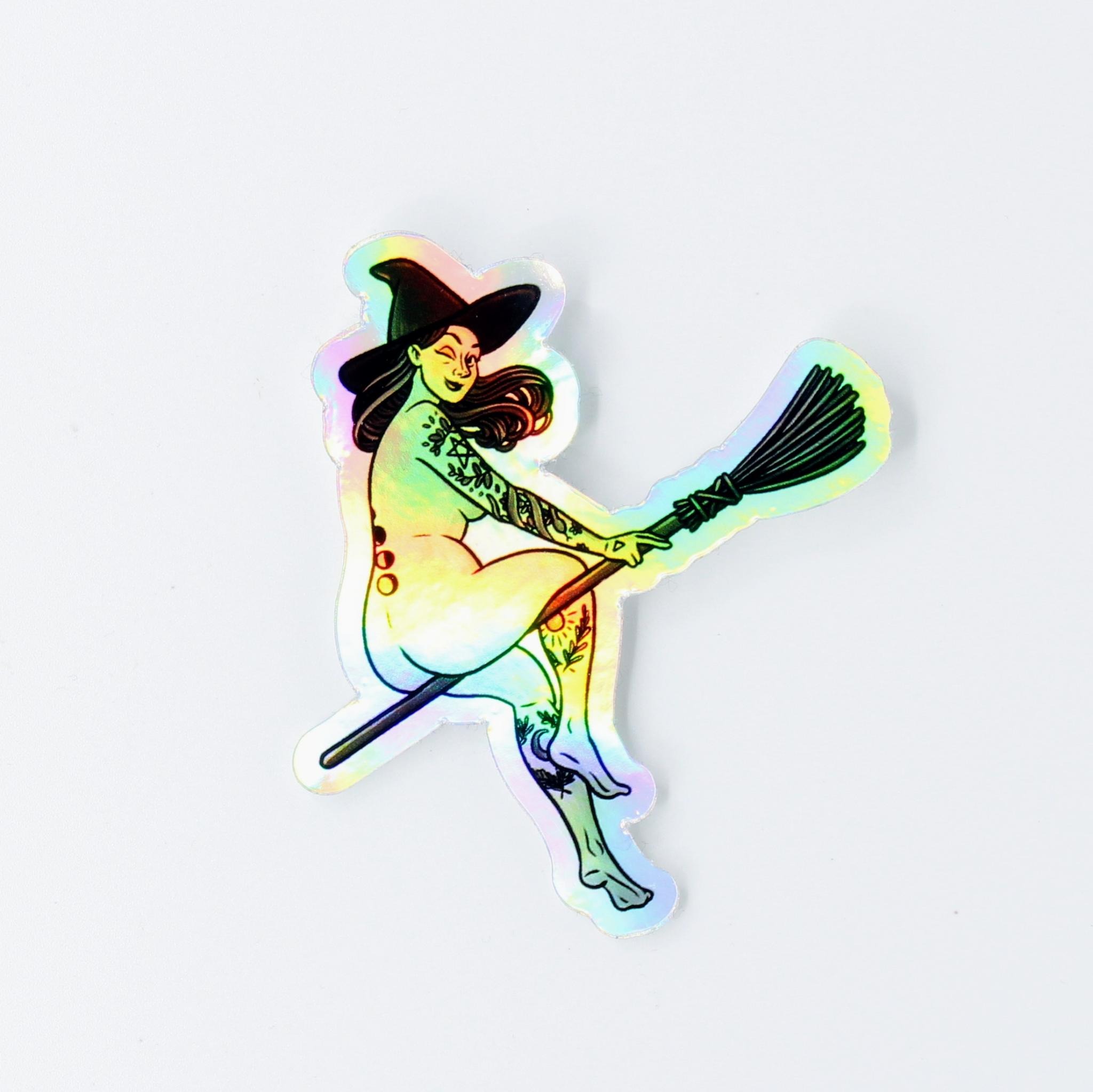 Holographic Witch Sticker | Firestorm Books