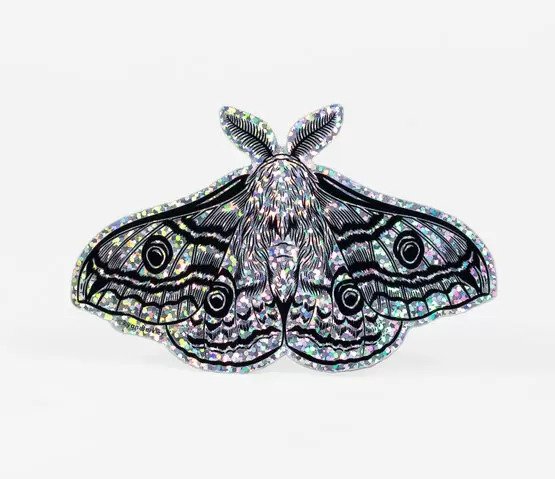 Sparkly Moth Sticker | Firestorm Books