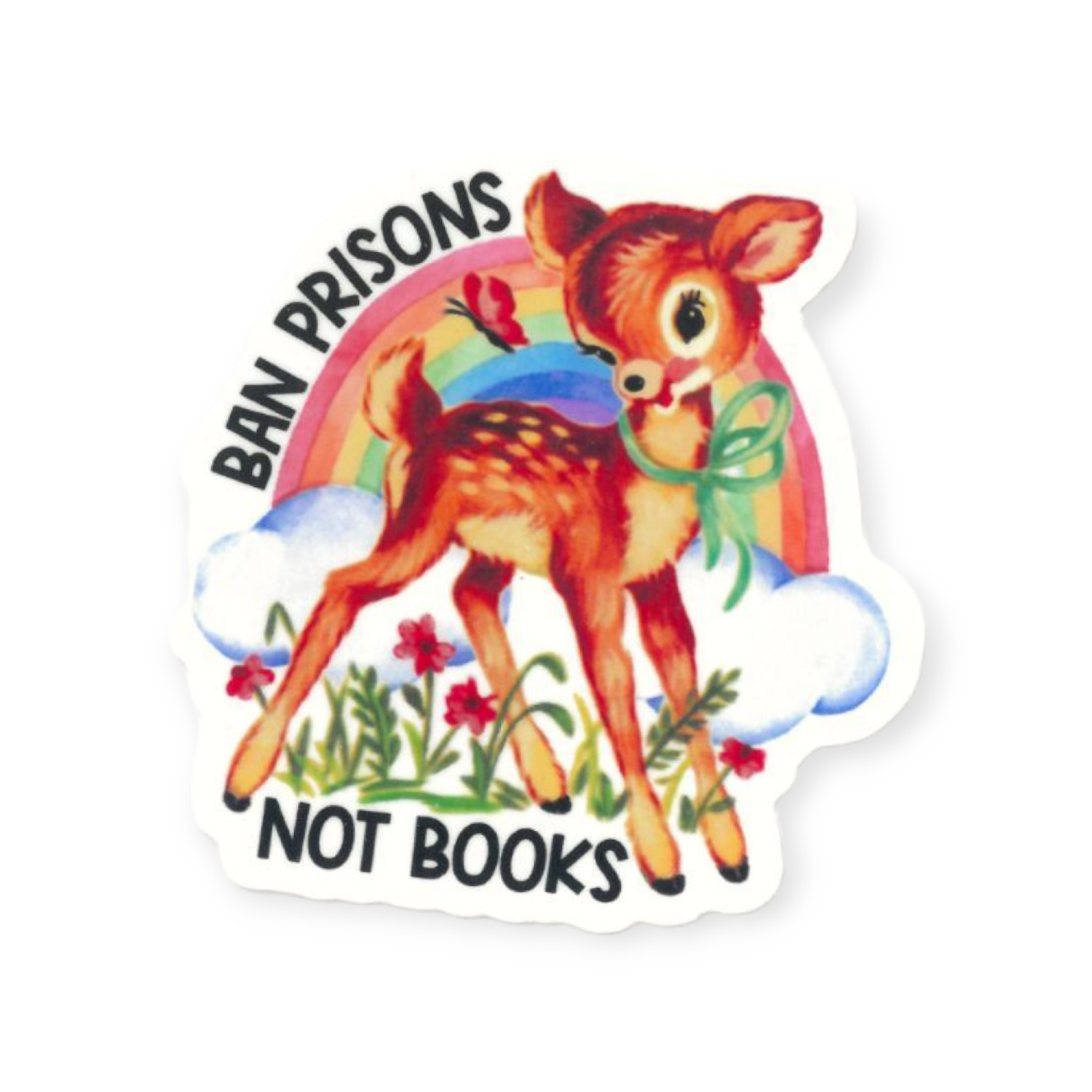 Ban Prisons Not Books Sticker | Firestorm Books